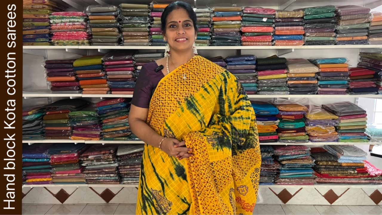 Hand block Kota sarees | Apavaranam| 1 February 2024 - YouTube