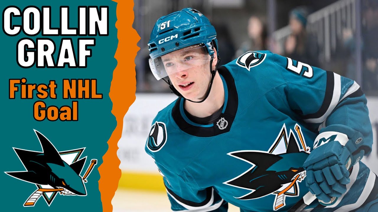 Collin Graf #51 (San Jose Sharks) first NHL goal Feb 4, 2025 - YouTube