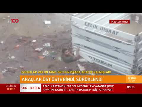 Kastamonu'da yaşanan sel felaketinde sonra şehir adeta savaş alanına döndü