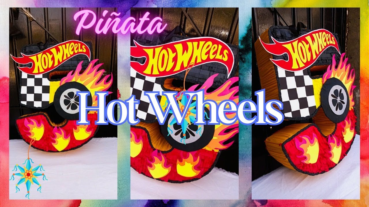 🎊como REALIZAR Una PIÑATA de NUMERO TEMATICA HOT WHEELS🪅 Facil #diy # ...