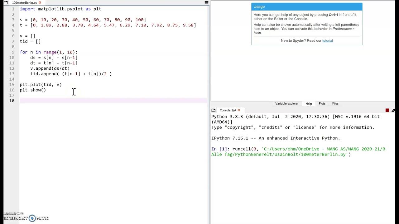 Numerisk derivasjon Excel og Python - YouTube