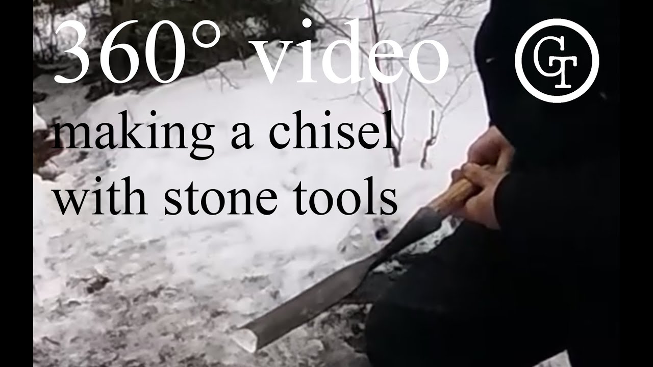 making a chisel using stone tools - YouTube