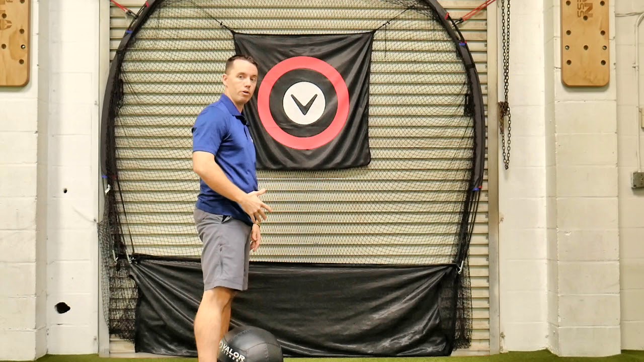 Medicine Ball Overhead Rotational Slam - YouTube