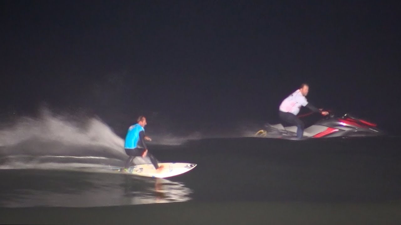 TOW IN SURFING AT NIGHT??!! - YouTube