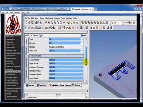 ESPRIT 20xx Wire EDM Tutorial Preview - YouTube