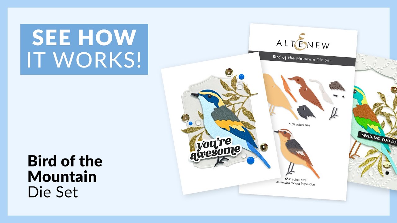 How to Piece Together Bird of the Mountain Die Set for Card Making ...