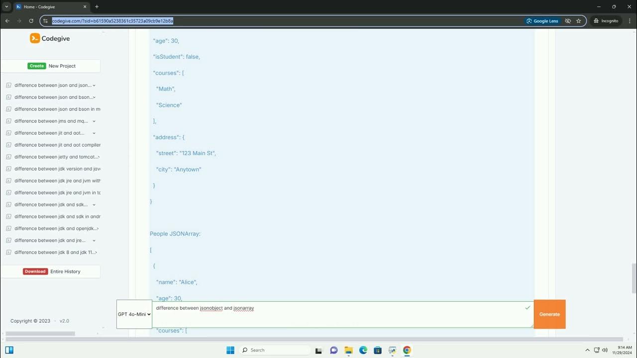 difference between jsonobject and jsonarray - YouTube