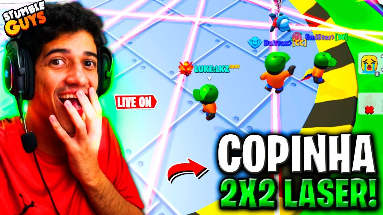 🤩COPA 2x2 VALENDO PIX 🔥LIVE STUMBLE GUYS AO VIVO ‹ LUKEZINHO › - YouTube
