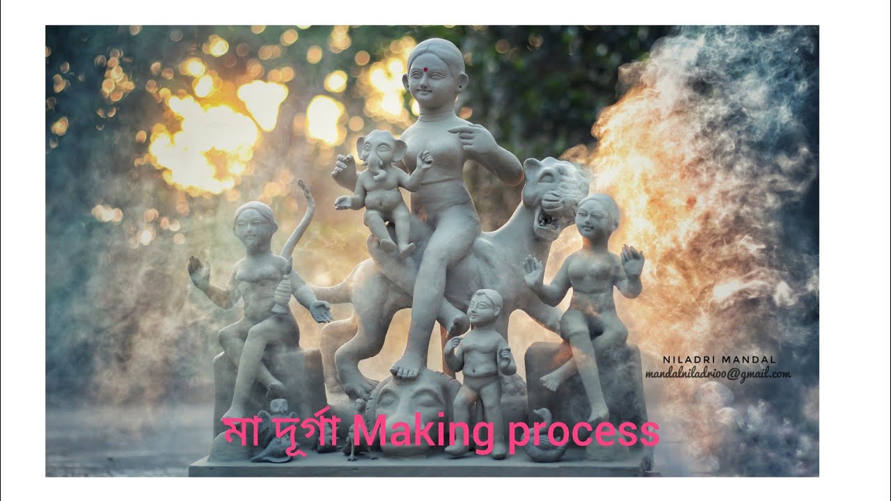 Miniature Durga idol making/দূর্গা ঠাকুর তৈরি/How to make a Durga idol ...