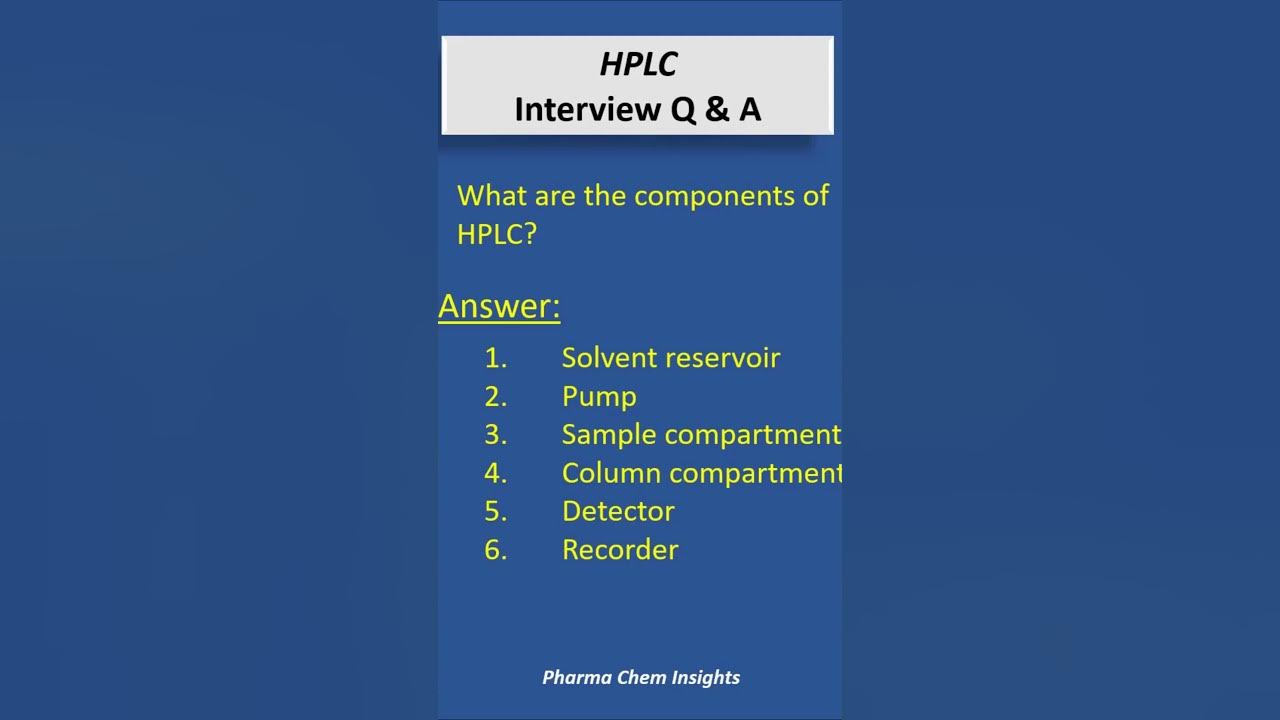 Interview question answers on HPLC | HPLC - YouTube