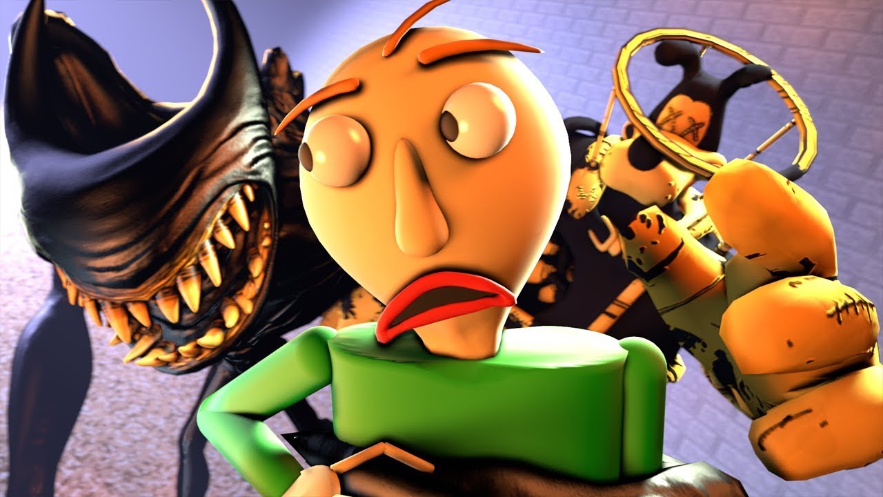Beast Bendy & Brute Boris vs Baldi (Bendy And The Ink Machine Chapter ...