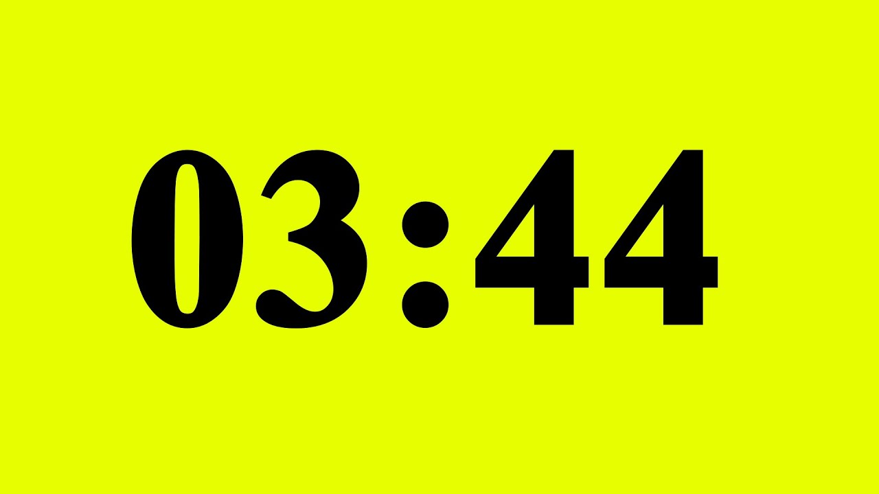 3 Minute 44 Second Timer - YouTube