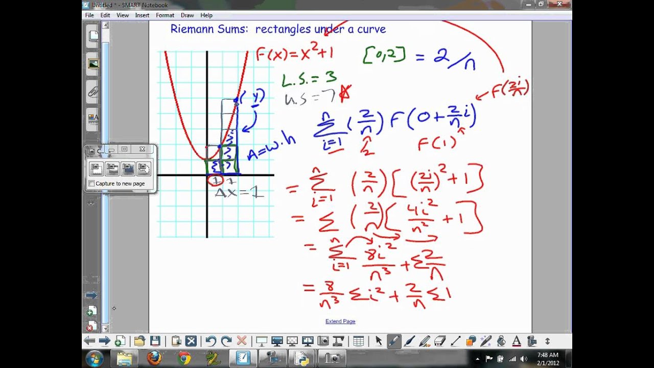 Calculus Lesson - Riemann Sums - Limit Process - YouTube