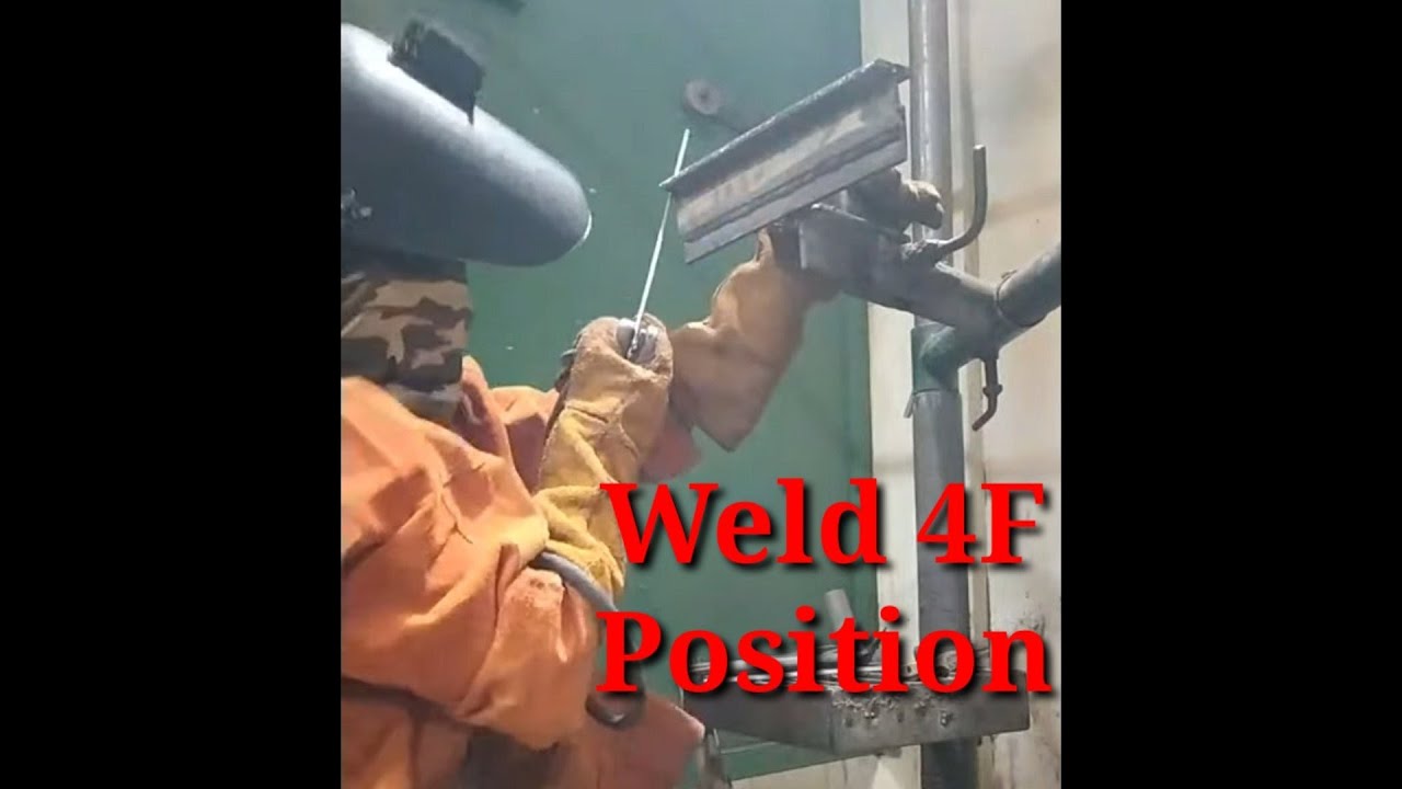 Weld on mild steel plate in 4F position using SMAW - YouTube