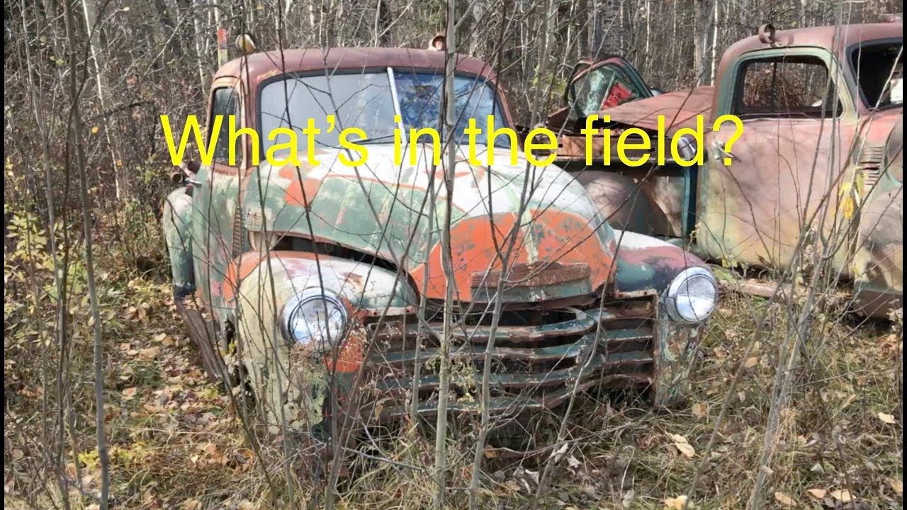 Fall Harvest! Farm Field Junkyard Tour, classic cars and trucks. - YouTube