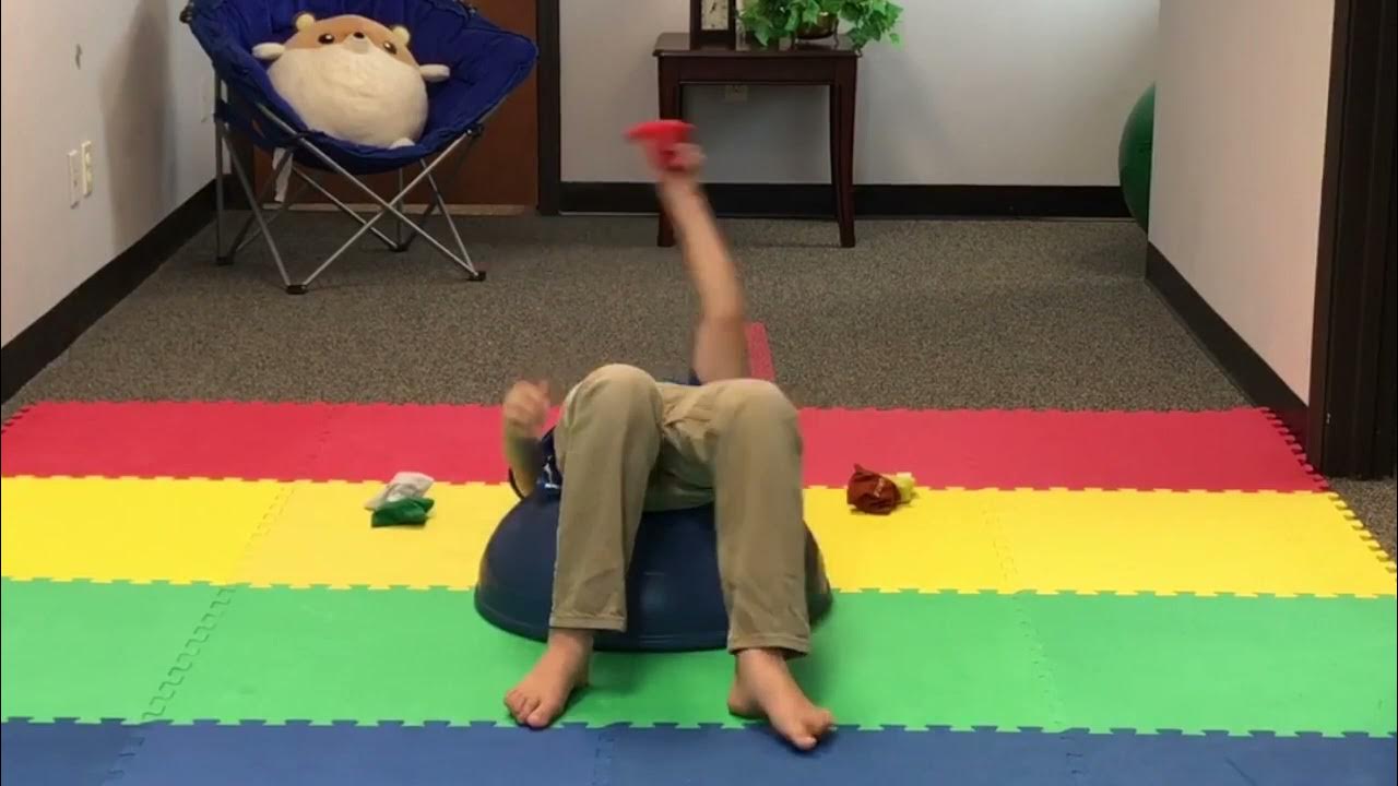 Primitive Reflex Therapy, Spinal Galant, ATNR, TLR- Advanced bean bag crunch toss - YouTube