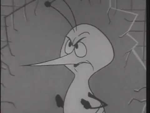 VINTAGE 1960 ANIMATED RAID COMMERCIAL - MEAN SPIRITED BUG & HIS YOUNG ...