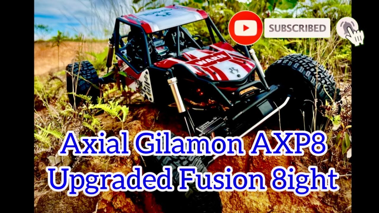 1/8 Scale Axial Gilamon AXP8 Test Run Upgraded Hobbywing Fusion 8ight ...
