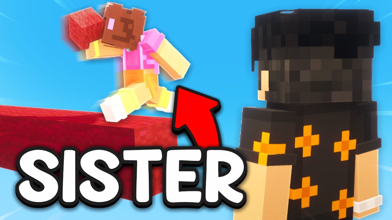 I Taught My SISTER How To Play Minecraft Bedwars! - YouTube