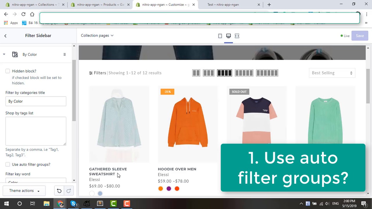 Gecko Shopify Theme - Config filter by tag in Collection page - YouTube
