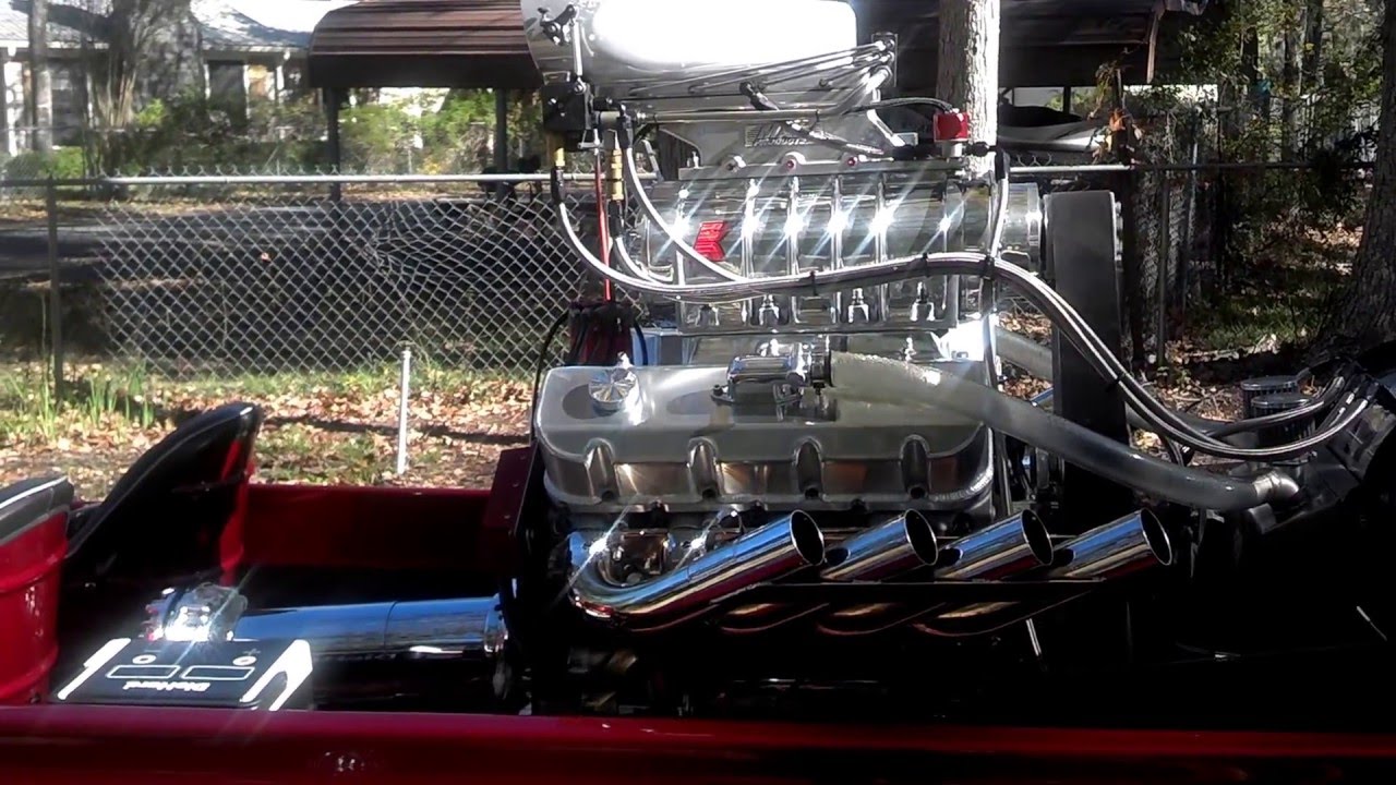 Blown Alcohol Injected V Drive Sanger Hydro Lake Boat - YouTube