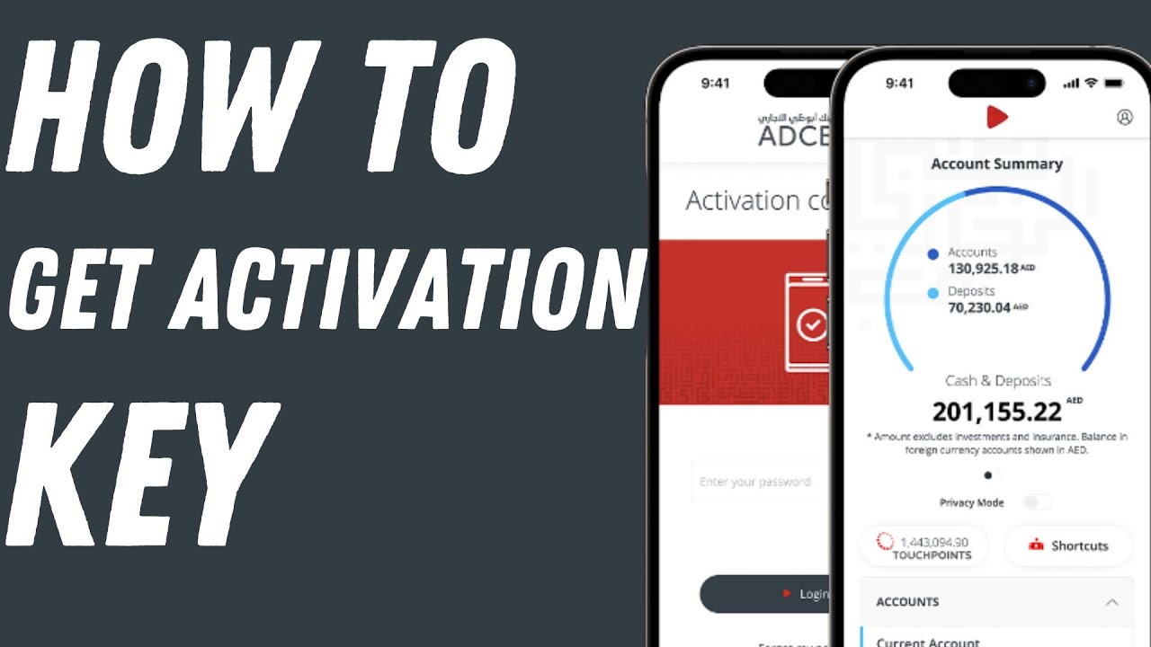 How To get adcb activation key for adcb mobile app-EASY | ADCB procash ...