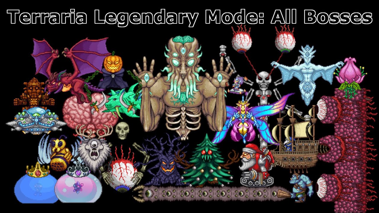 Terraria Legendary Mode: All Bosses - YouTube