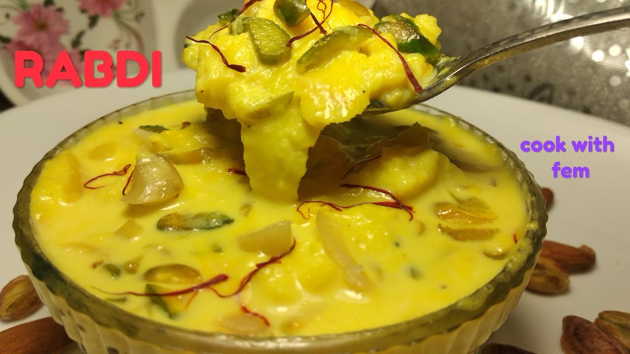 Lachedaar Rabdi Recipe | लच्छेदार रबड़ी - Eid Special Dessert/How To ...
