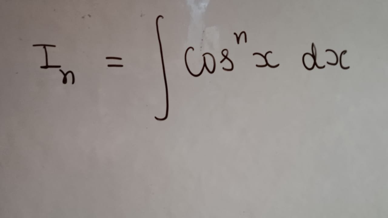 Power reduction formula for the integral of cos^n(x). - YouTube