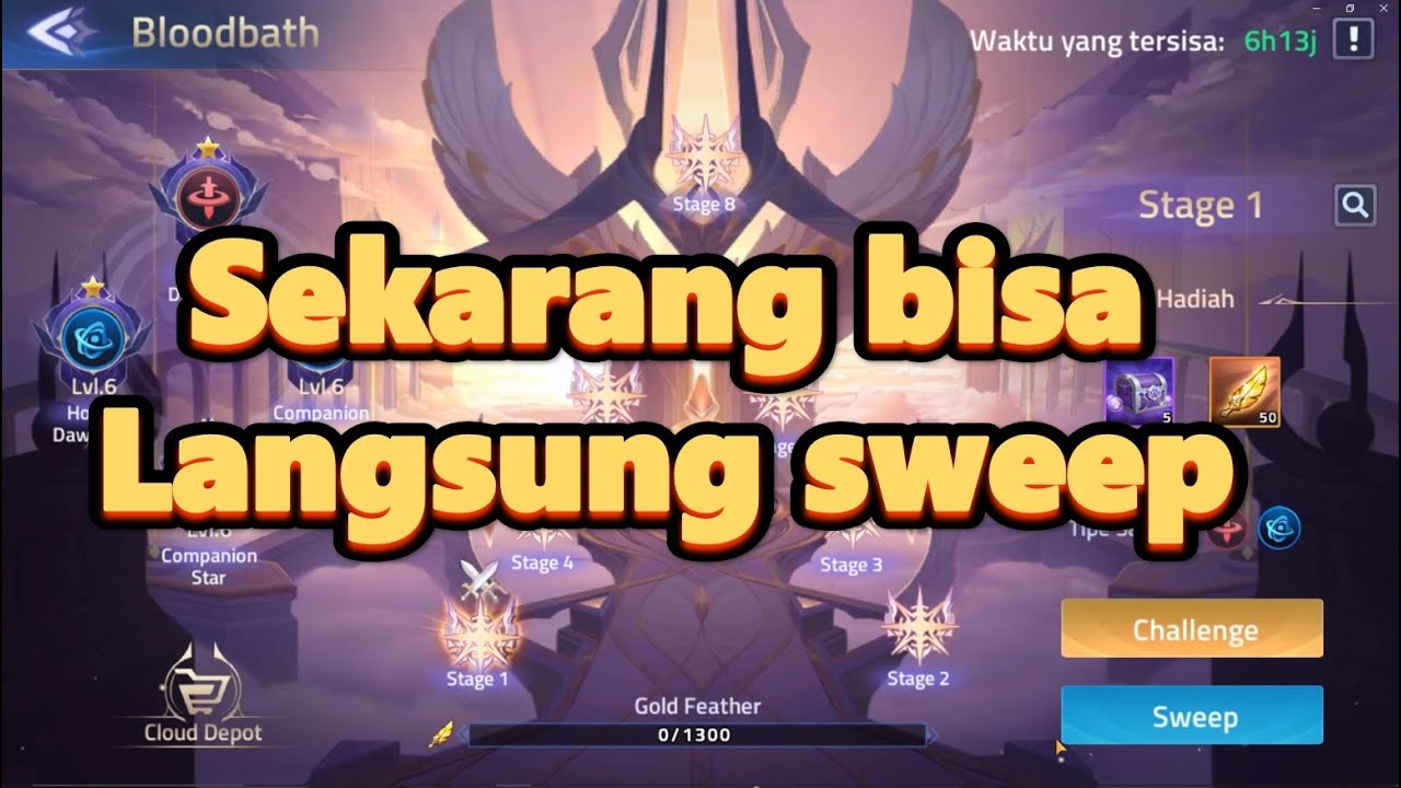 Bloodbath sekarang bisa di sweep - Celestial abode - Mobile legends adventure - YouTube