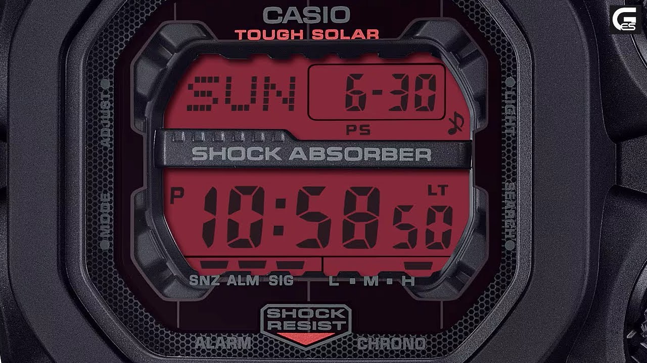 G-SHOCK GX-56 THE KING BASIC BLACK RED - YouTube