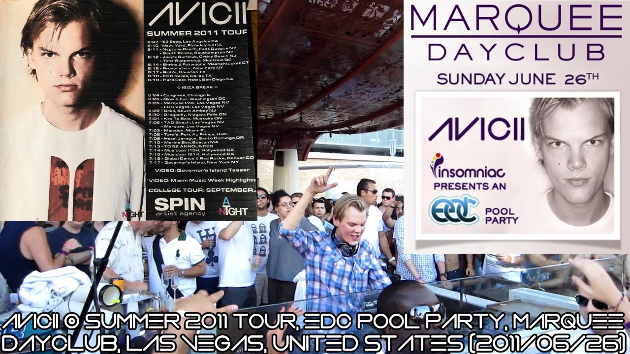 Avicii @ Summer 2011 Tour, EDC Pool Party, Marquee Dayclub, Las Vegas ...