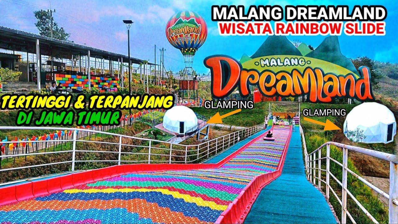 MALANG DREAMLAND WISATA RAINBOW SLIDE TERTINGGI & TERPANJANG DI JAWA ...