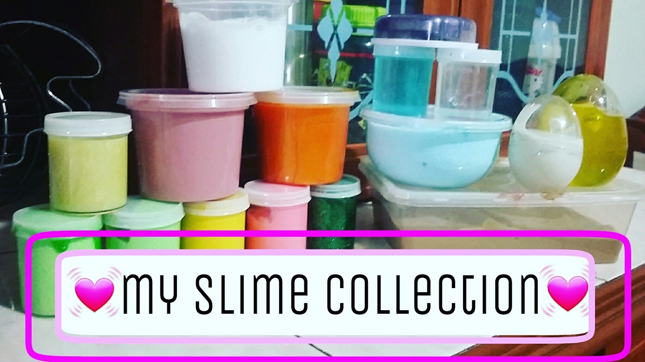 GOODBYE ALL MY GLOSSY SLIME :" || SLIME COLLECTION - YouTube