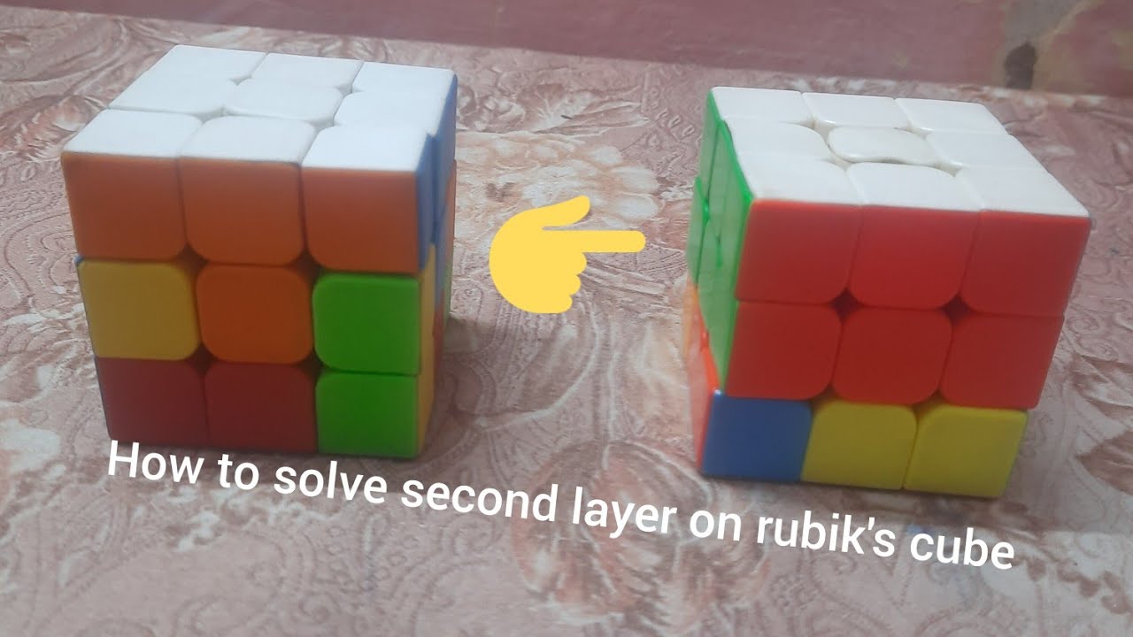 How to solve second layer on rubik's cube (part-2) #rubikscube - YouTube