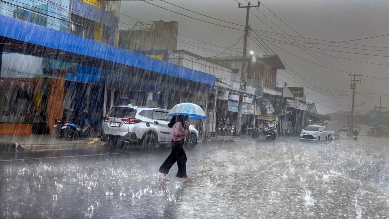 Rain Thunder Afternoon,Rain Sounds 99% Instantly For Sleeping With Rain Storm Wind And Thunder ...
