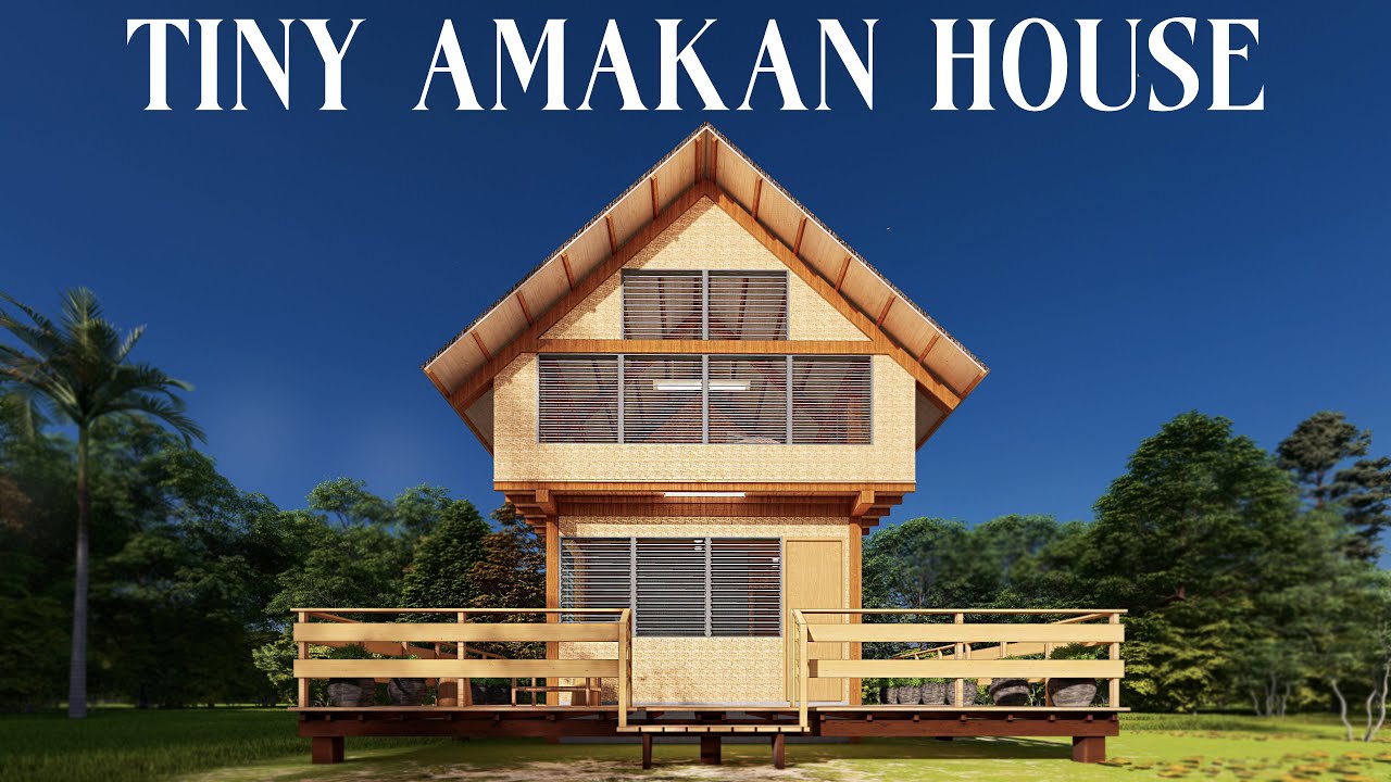 Simple Tiny Amakan House with Attic | Design #5 | 36 sq. m. | Low cost ...
