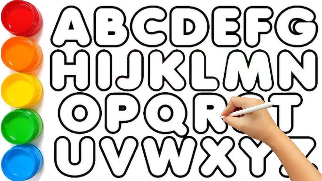 Learn the Alphabet With coloring A to Z Worksheet | lkg ukg class ...