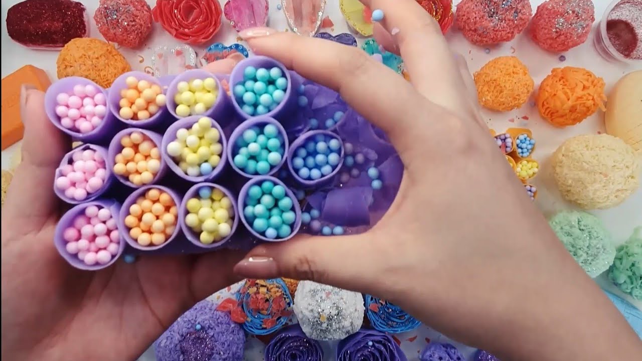 ASMR SOAP BEST MOMENTS ★Crushing soap boxes with starch and foam★Soap roses★Clay cracking - YouTube