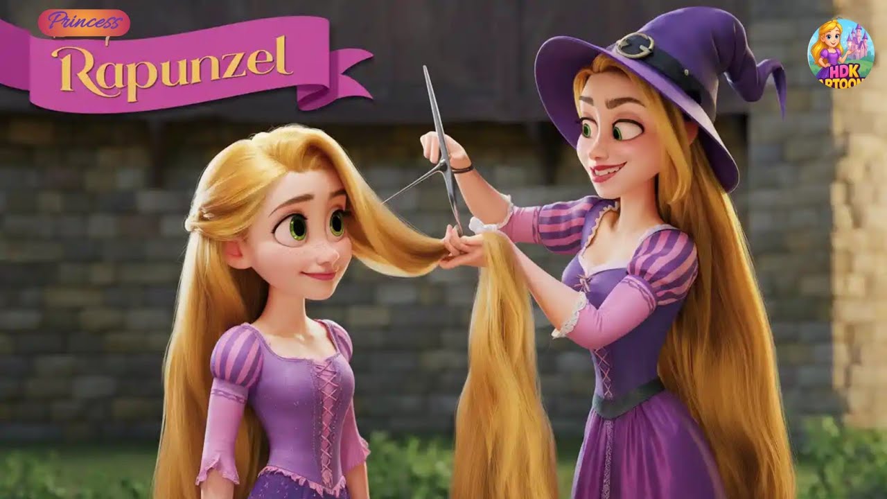 Rapunzel Magical Hair Story | Princess Fairy Tale | HDK Cartoon TV ...