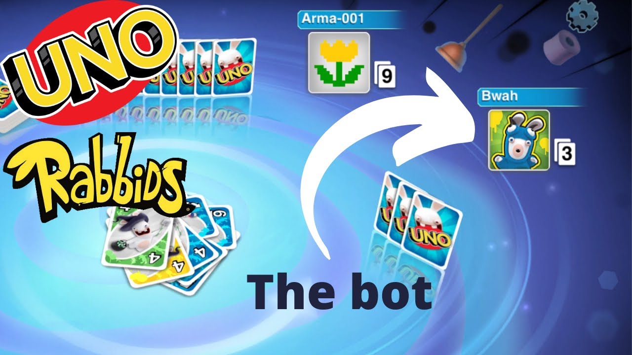 Uno but its a mess cause we had to play with a bot... - YouTube