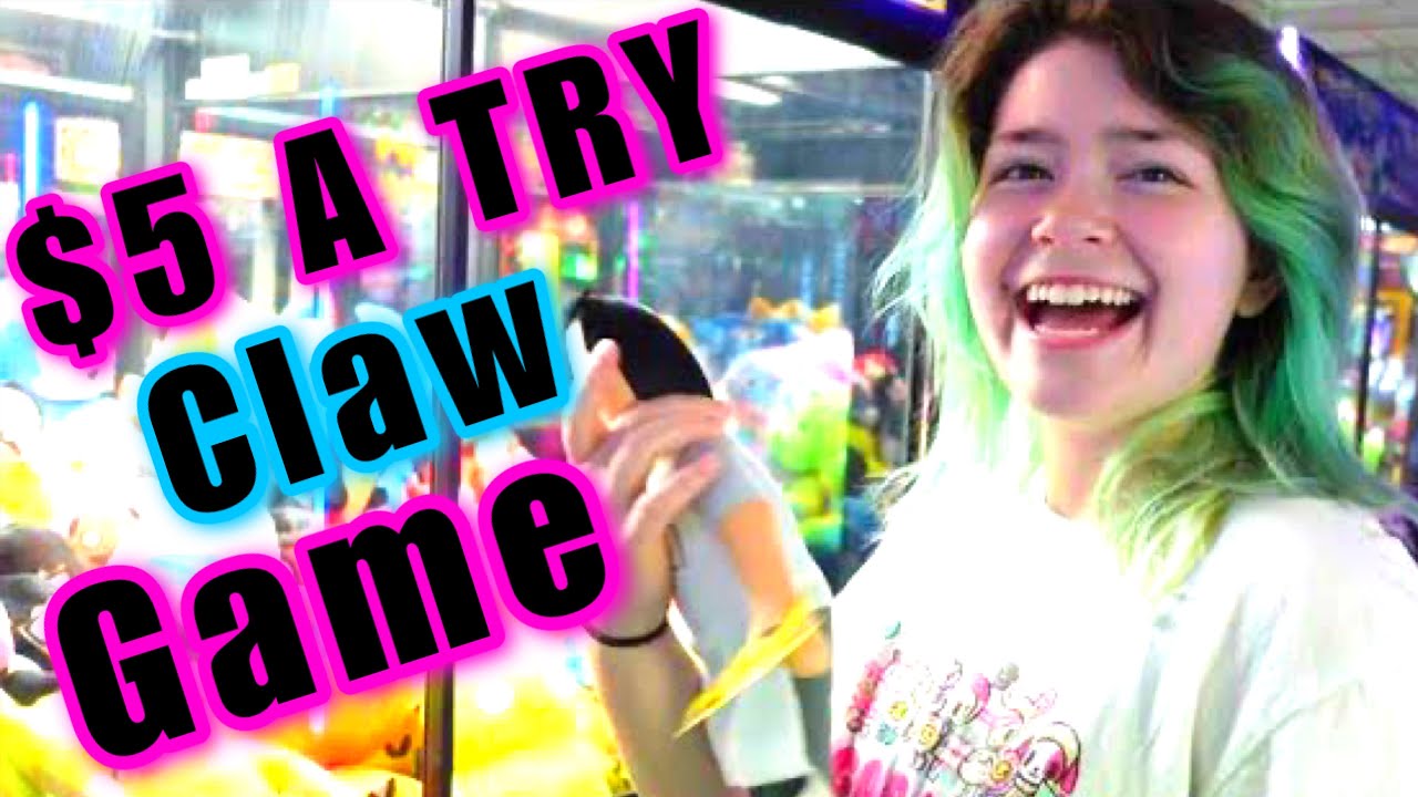 $5 A TRY CLAW GAME!!! - YouTube