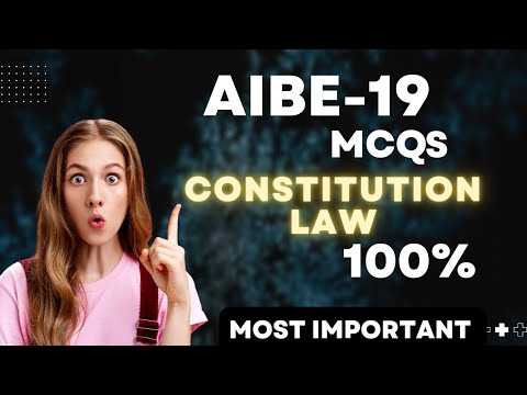 AIBE 19 Most Important MCQs | Constitution Law MCQs | AIBE 2024 upcoming MCQs | #aibe #aibe2024 ...