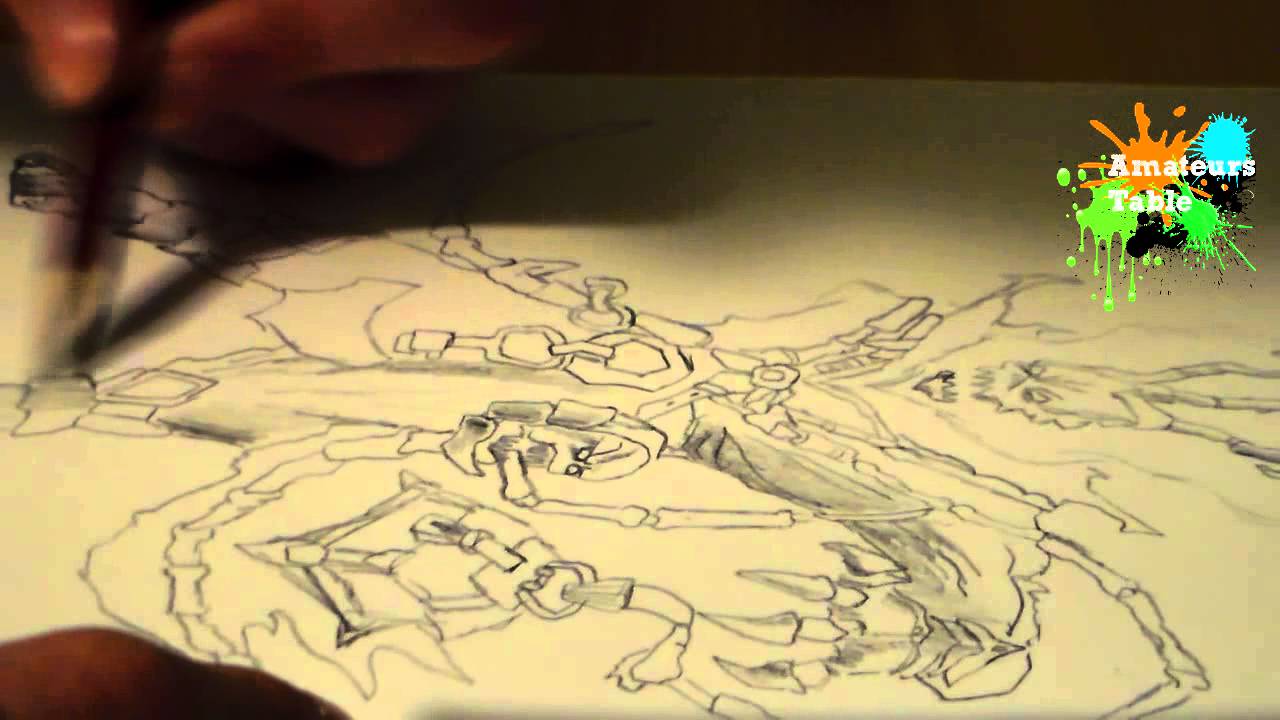 League of Legends (Thresh Sketch) - SPEED DRAWING - YouTube