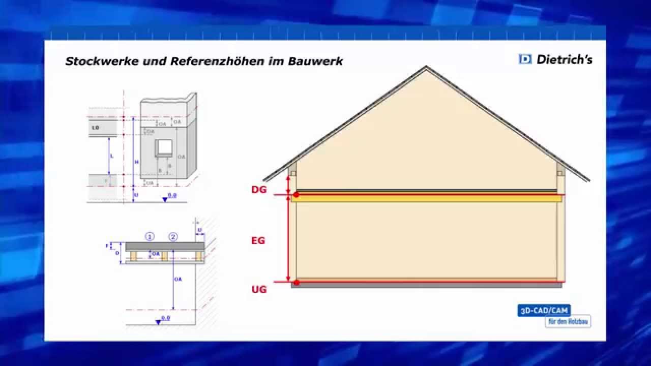 Stockwerke und Referenzhöhen im Bauwerk - YouTube