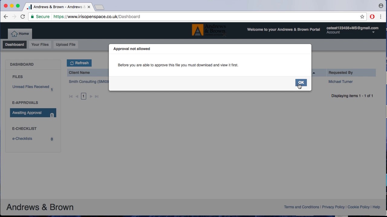 IRIS OpenSpace client approval - YouTube