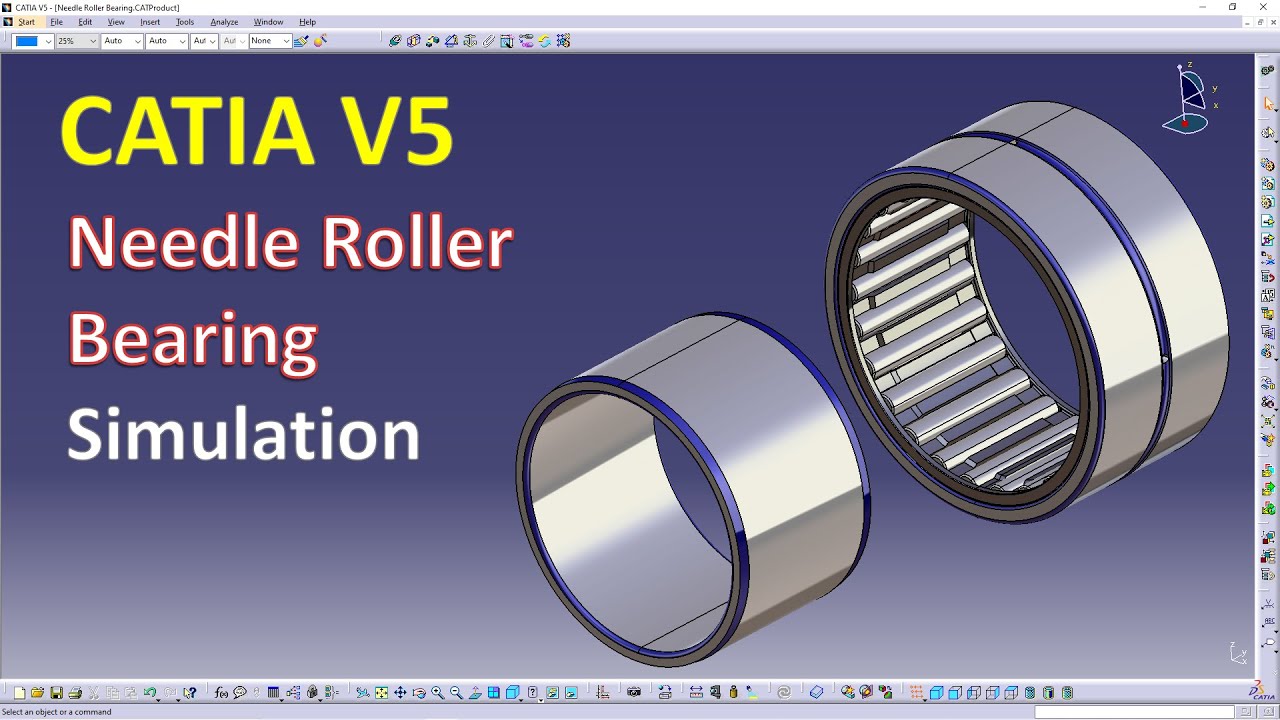 Catia V5 - Needle Roller Bearing Simulation in Catia V5 - YouTube