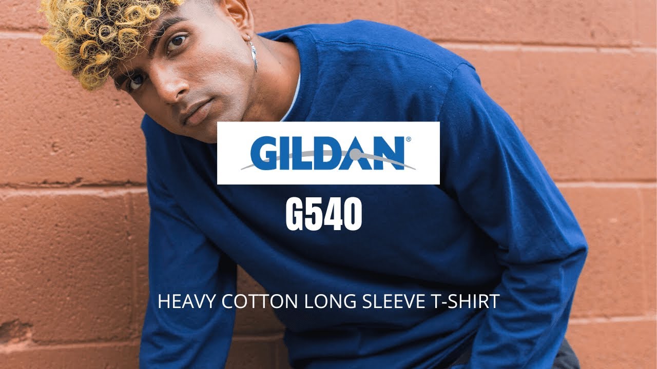 Gildan G540 Heavy Cotton Long Sleeve T-shirt | BlankClothing.ca - YouTube