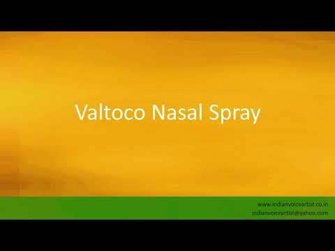 Pronunciation of the word(s) "Valtoco Nasal Spray". - YouTube