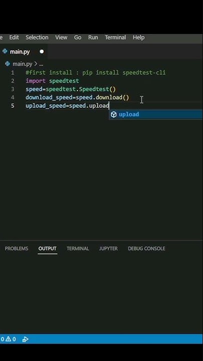 Check Internet Speed Using Python Python Programming Coding